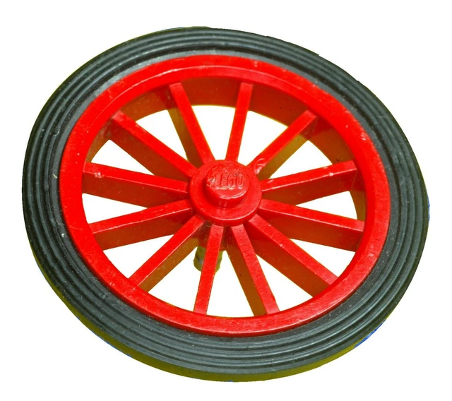 LEGO BRICK 35 & 36 Red Wheel Spoked Large & Black Tyre Large £4.99 ...