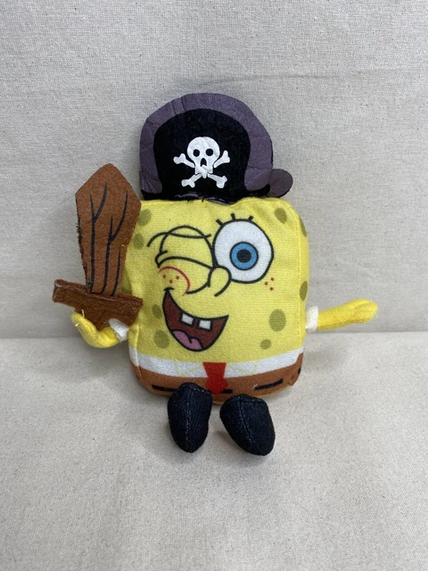 SPONGEBOB SQUAREPANTS PLUSH Soft Teddy Bear Toy Small 7" Pirate ...