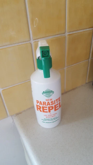 NEW 500ML BARRIER Parasite Repel for Lice Ticks Fleas Mites Bots 100% ...