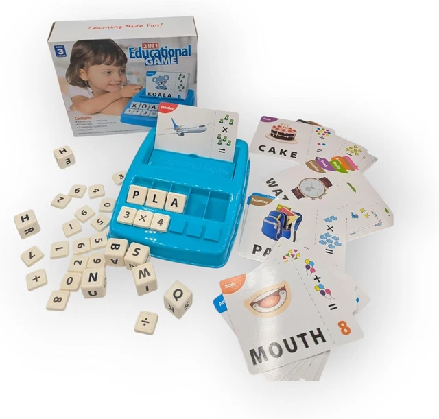 MATCHING LETTER WORDS Game, Flash Cards, Maths Puzzle, Educational Toy ...