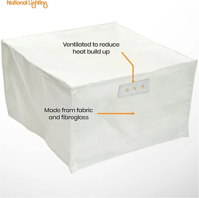 FIRE RATED DOWNLIGHT Hoods Intumescent Ceiling Heat Guard Covers Large ...