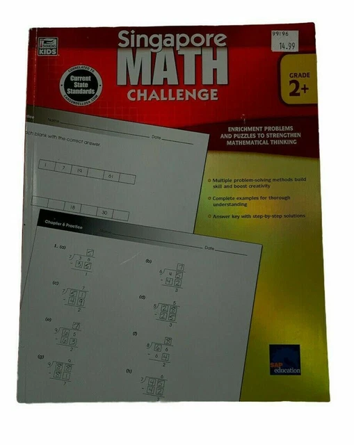 SINGAPORE MATH CHALLENGE Grade 2 Word Problems Solving Math Activity