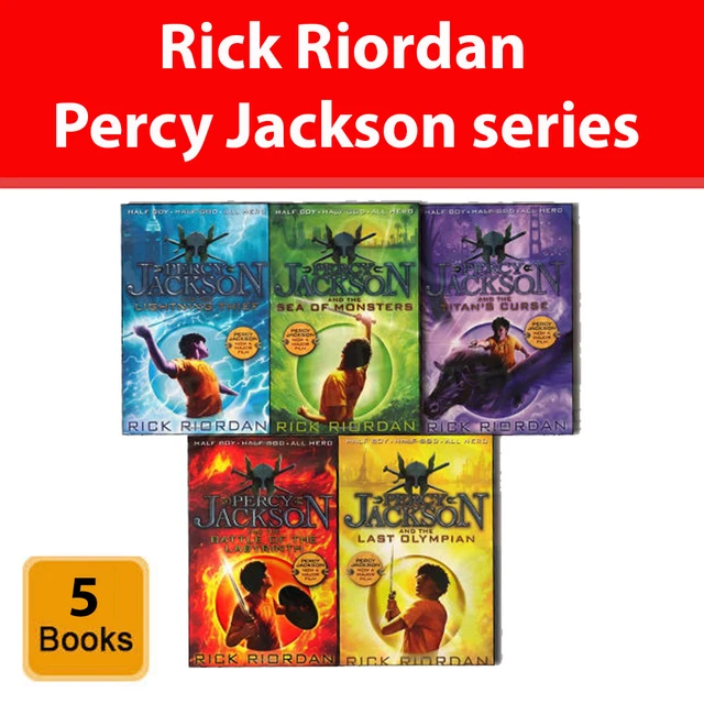 RICK RIORDAN PERCY Jackson series 5 books collection set Childrens ...