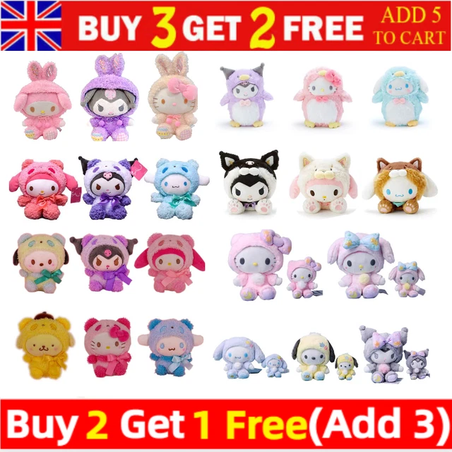 Uk My Melody Cinnamoroll Kuromi Sanrio Plush Toy Cartoon Doll T
