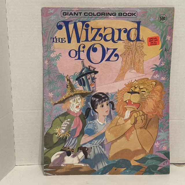 WICKED- VINTAGE GIANT Coloring Book The Wizard Of Oz Great Collectible ...
