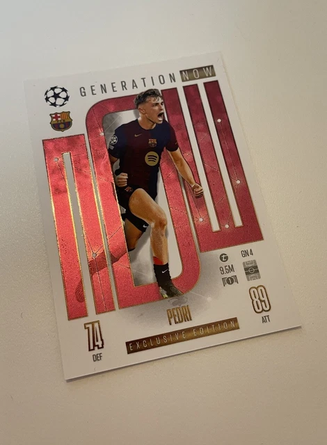 EXCLUSIVE EDITION PEDRI Match Attax 2024/2025 Generation Now 24/25 ...