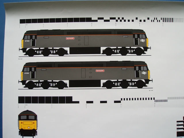 BRITISH RAIL LOCOMOTIVE Liveries Poster - Class 47 and 73 Civil ...