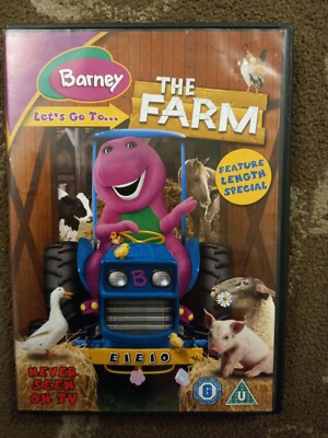 BARNEY LET'S GO To The Farm Dvd Kids Purple Dinosaur EUR 13,92 ...