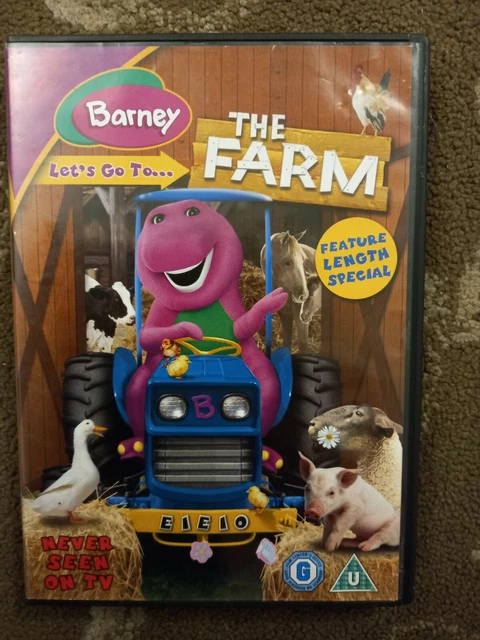 BARNEY LET'S GO To The Farm Dvd Kids Purple Dinosaur EUR 14,37 ...