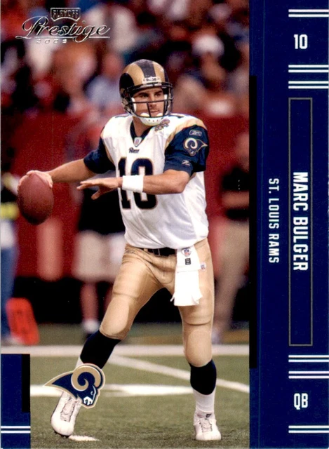 CARTE DE FOOTBALL 2005 Playoff Prestige Marc Bulger St. Louis Rams #128 ...