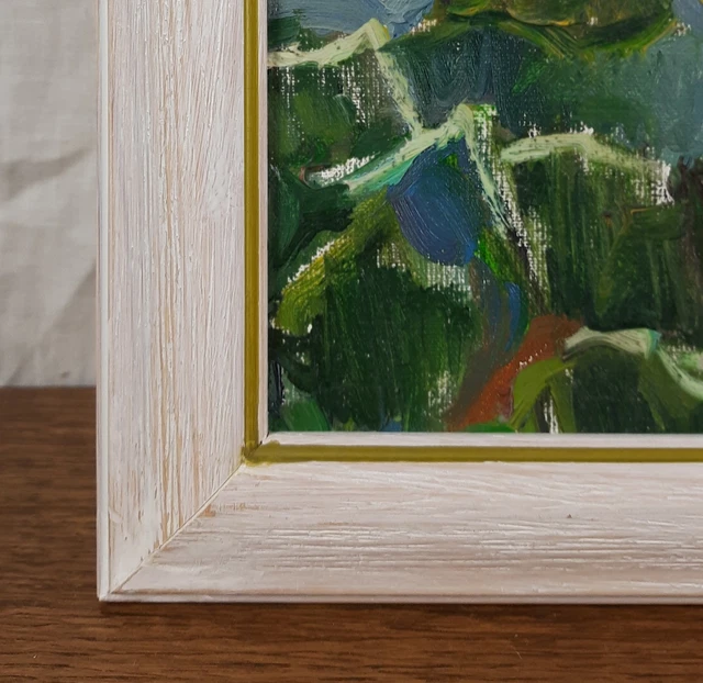 PARK FOUNTAIN SCULPTURE, Vintage Oil Painting, Framed Original ...