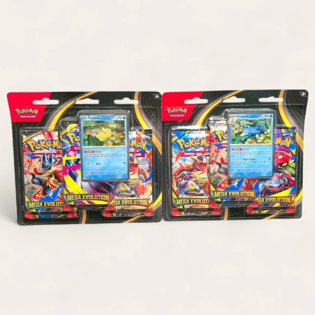 POKÉMON TCG / Mega Evolution Ft. Psyduck & Golduck 3 Pack Blister / 2 ...