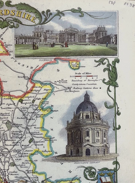 RARE THOMAS MOULE’S Vintage Map of “Oxfordshire” (1836) £21.45 ...