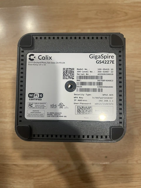 BRAND NEW CALIX GigaSpire GS4227E WiFi 6 $200.00 - PicClick