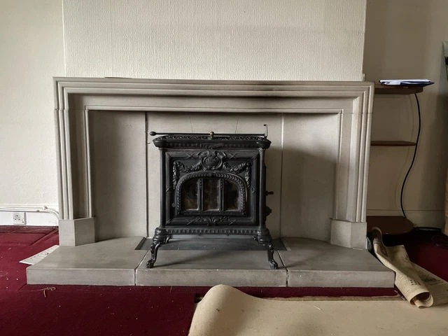 STONE FIREPLACE SURROUND and Hearth Dismantled Collection Only £42.30 ...