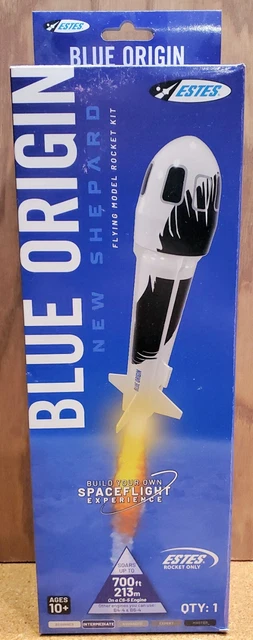 ESTES #7315 BLUE Origin New Shepard, Scale Model Rocket Kit, New Open ...