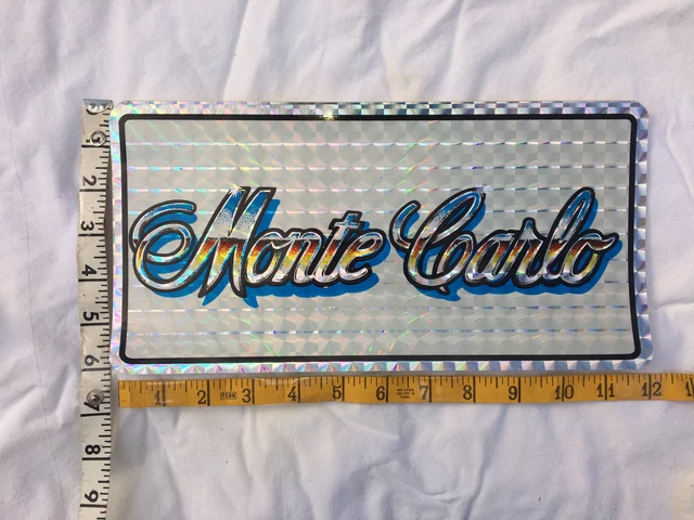 VINTAGE PRISMATIC DECAL MONTE CARLO 1980s License Plate Prism Sticker ...