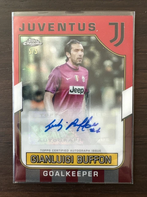 2022-23 TOPPS CHROME Juventus Gianluigi Buffon Red Auto Autograph /5 ...