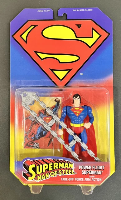 KENNER DC SUPERMAN Man of Steel Power Flight Figure 1995 MOC $15.00 ...