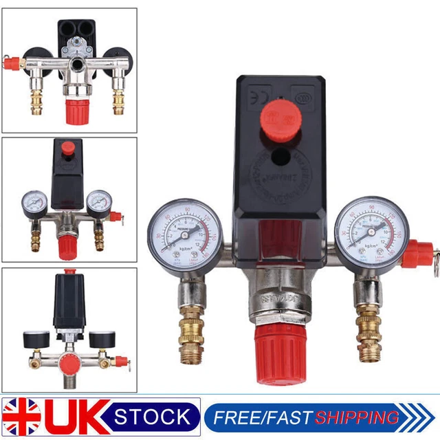 230V PRESSURE SWITCH Air Valve Manifold Compressor Control Regulator ...