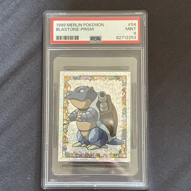 BLASTOISE PSA 9 Pokemon Sticker #S4 Merlin Prism / Holo Rare MINT ...