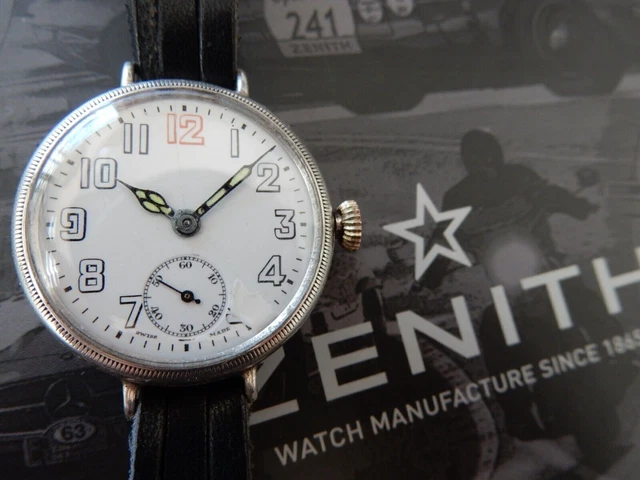 OROLOGIO DA POLSO militare vintage Zenith prima guerra mondiale ...