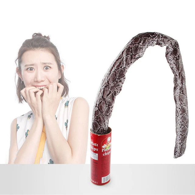 POTATO CHIP SNAKE Can for Jokes , Fake Snake Can Toy High Simulation ...