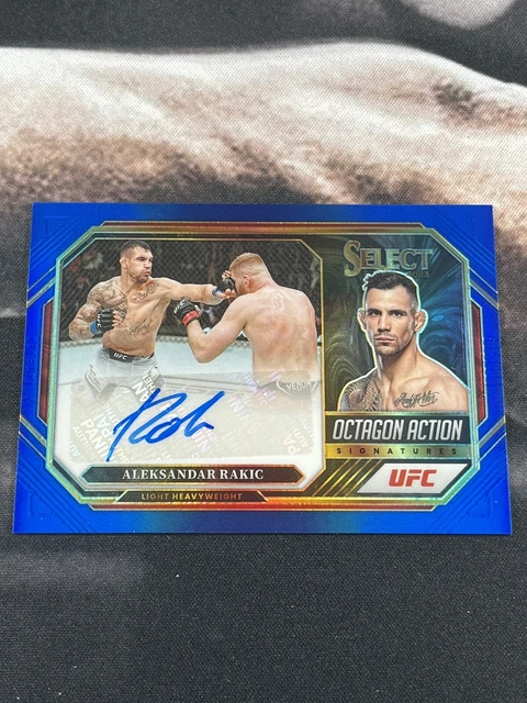 2023 PANINI SELECT UFC Alexander Rakic Octagon Action Signatures Blue ...