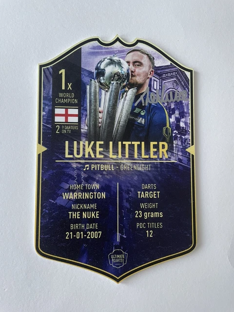 LUKE LITTLER WORLD Champion 2025 SIGNED Ultimate Darts Card Autograph £ ...