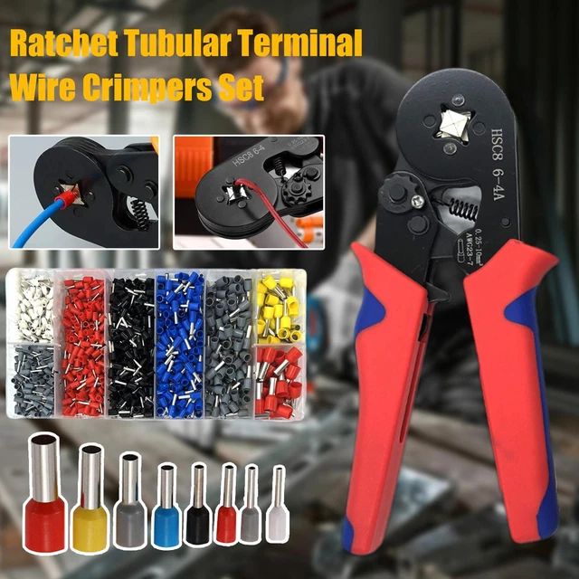 FERRULE CRIMPING TOOL Kit Wire Terminals Crimping Tool +800 PCS Wire ...