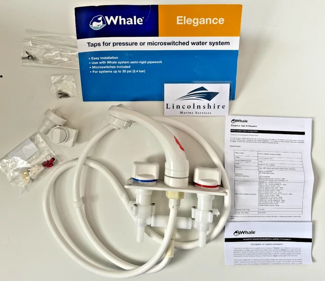 WHALE RT2500 SHOWER Mixer Tap Elegance Caravan Campervan Motorhome Boat ...