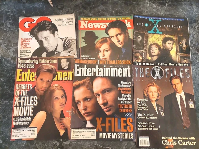 THE X-FILES 6 Magazines from the 1990s - Entertainment Weekly, Newsweek ...