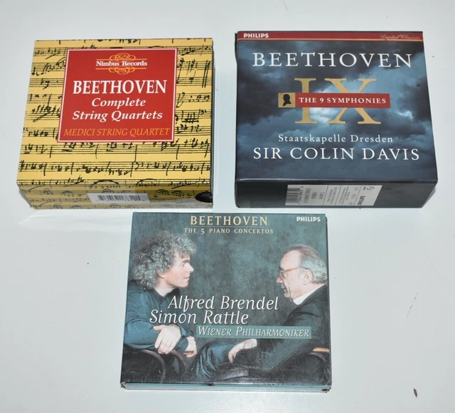 BEETHOVEN CD BUNDLE The 9 Symphonies Complete String Quartets 5 Piano ...