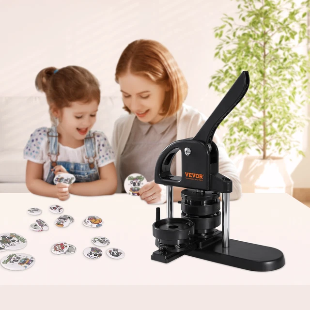 VEVOR BUTTON MAKER Machine Pin Badge Maker 1"/1.25"/2.28" 3-in-1 ...