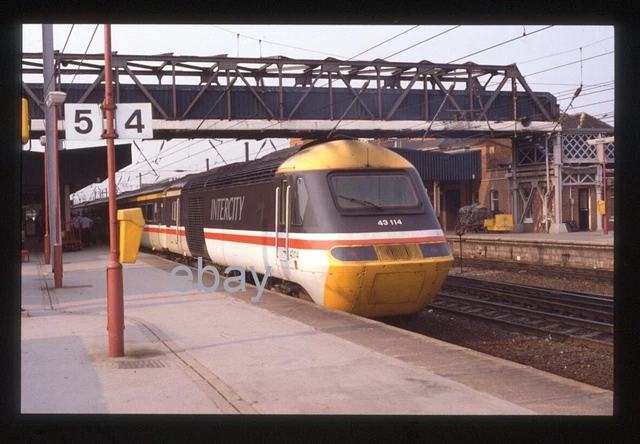 ORIGINAL 35MM SLIDE - Class 43 - HST 43114 waits at Doncaster on 21.8.89 £4.44 - PicClick UK