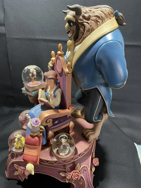 DISNEY BEAUTY AND The Beast 10th Year Anniversary Snow Globe £450.00 ...