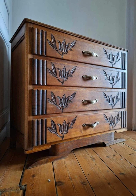 COMMODE ART DÉCO, meuble ancien vintage EUR 320,00 - PicClick FR