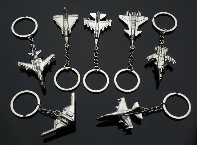 7X PCS SET - Fighter Jet F16 Stealth Military Air Force Plane Keychain ...