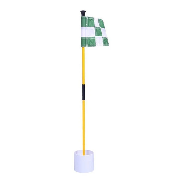 GOLF GREEN FLAG, Colorful Two-Section Checkered Green Target Hole ...