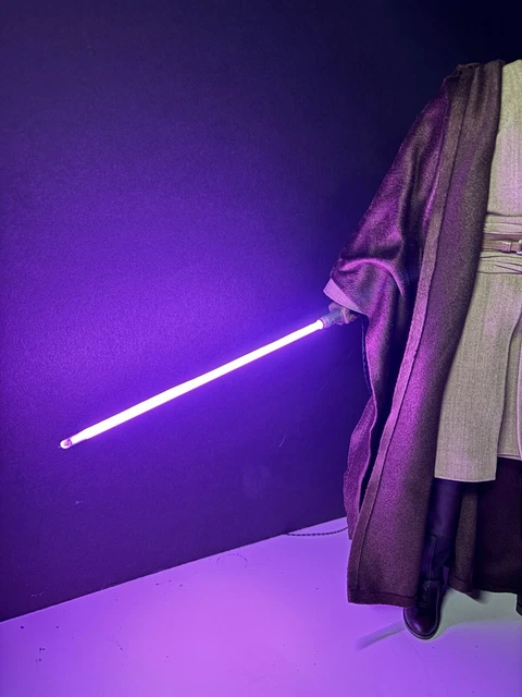 1/6 SCALE MACE Windu Purple CCFL lightsaber Star Wars Figure Sideshow ...