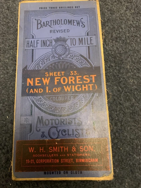 VINTAGE BARTHOLEMEW'S REVISED "half-inch" contoured maps Sheet 33 New ...