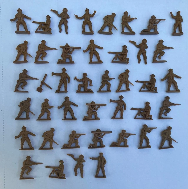MATCHBOX WW2 BRITISH Infantry - 1/72 set P5001 - 40 soldiers + mortar £ ...
