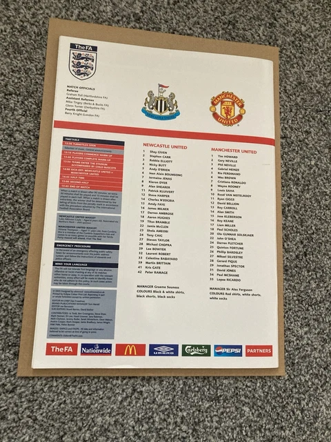NEWCASTLE V MAN Utd 2005 FA Cup Semi- Final Programme. £2.77 - PicClick UK