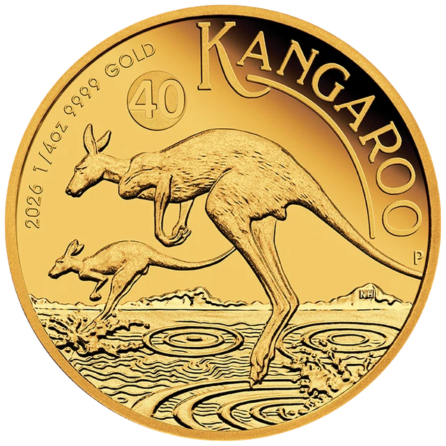 2026 AUSTRALIAN KANGAROO 1/4oz Gold Proof Coin Presentation Case and ...