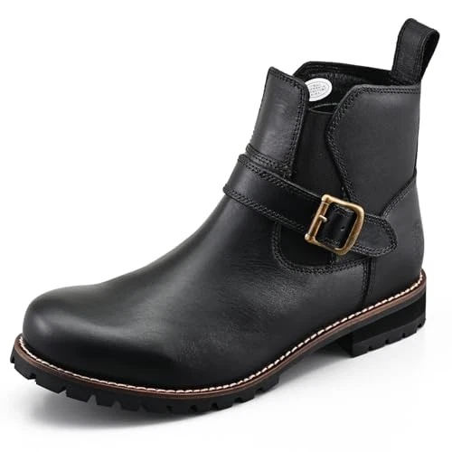 DAYTONA MOTORCYCLE RIDING Boots Side Gore Boots Genuine Leather Cowhide ...