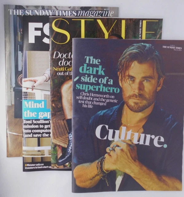 SUNDAY TIMES SUPPLEMENTS 12th May 2024 Ncuti Gatwa, Chris Hemsworth ...