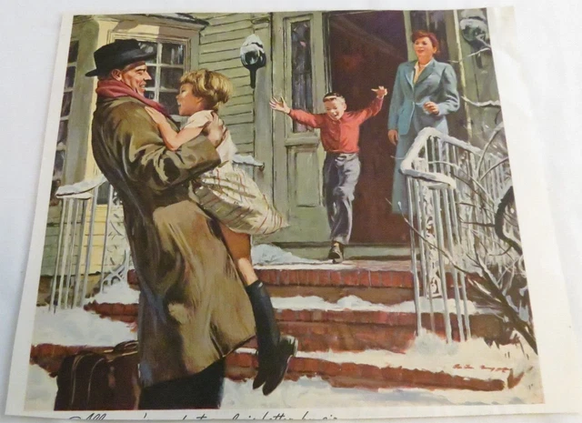 AUSTIN BRIGGS ARTIST Illustration Magazine Clipping Family Greeting Dad ...