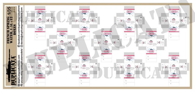 DIORAMA/MODEL ACCESSORY - 1/35 French Spring Water, 1.5L x 12 Bottle ...