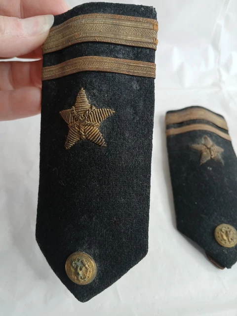 SET OF 2 USN Military Line Lieutenant Shoulder Board N.S. Meyer Inc. NY ...