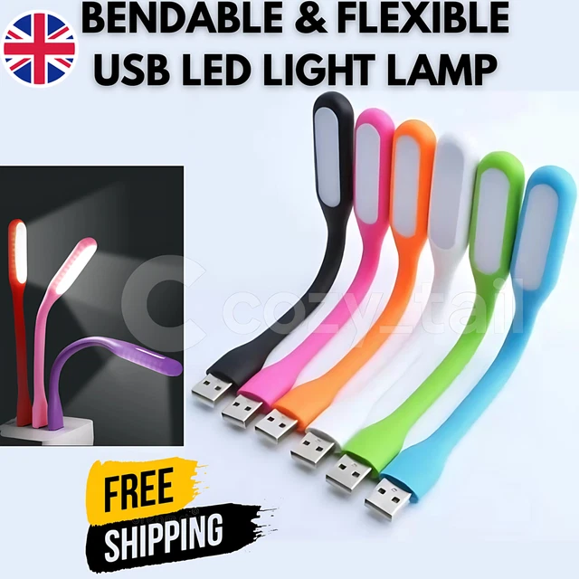 5 MINI USB LED Flexible Portable Light Lamp Bendable For PC Laptop Power Bank UK £3.29 - PicClick UK